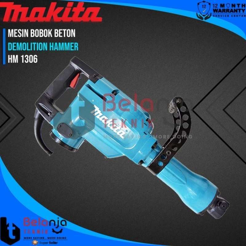 Promo MAKITA MESIN BOBOK TEMBOK DEMOLITION HAMMER JACK HAMMER HM 1306 HM1306 Diskon 23% di ...