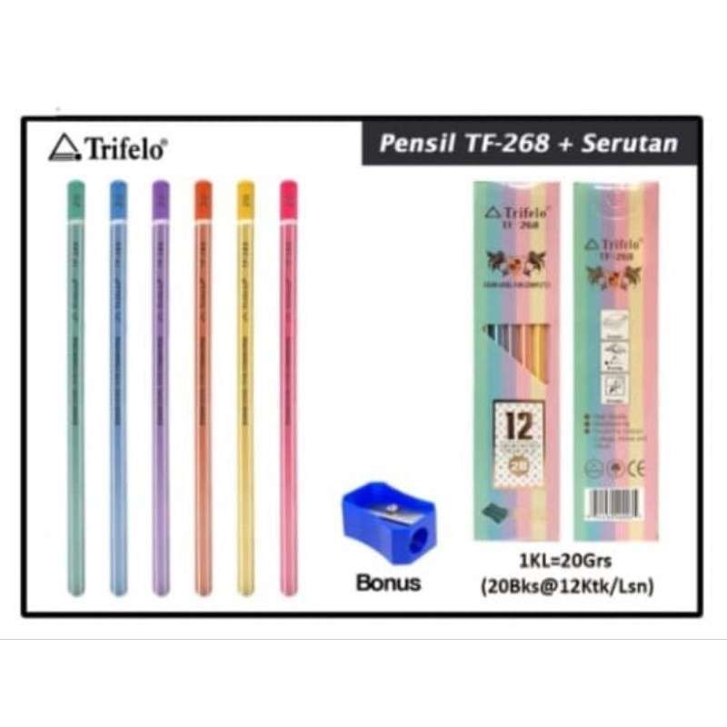 Jual Pensil 2B Trifelo TF 688 Metalik Warna/i/ TF 988 Fluorescent/ TF ...