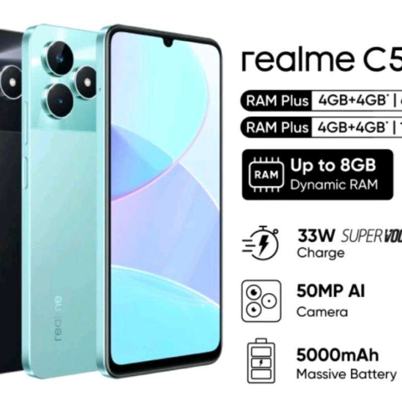 Jual REALME C51 RAM 4/128 GB (4GB + 4GB RAM EKPANSION) GARANSI RESMI di ...