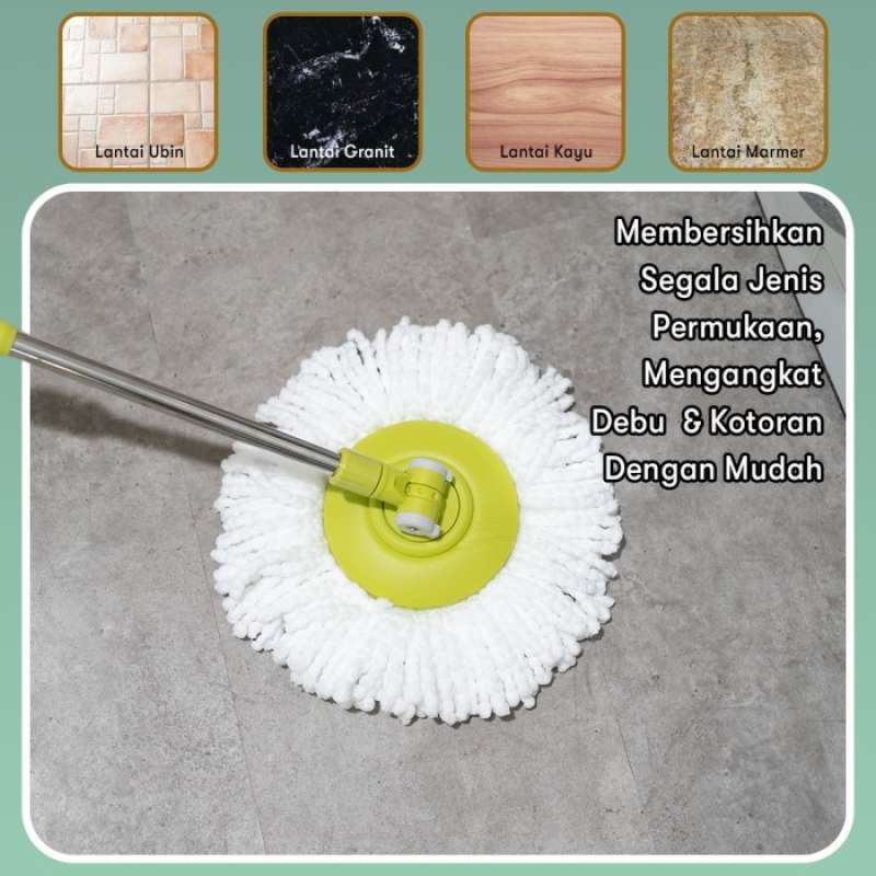 Promo Sale Alat Pel Lantai Praktis Modern Dan Kekinian Crio Spin Mop ...