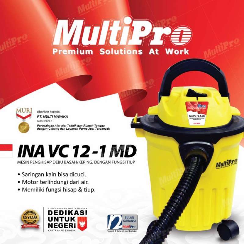 Promo Multipro - Wet & Dry Vacuum Cleaner - Ina Vc 12-1 Md - Garansi ...