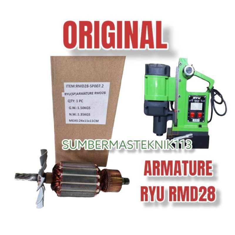Promo ARMATURE RYU RMD28 ANGKER MESIN BOR MAGNET RYU RMD 28 ORIGINAL ...