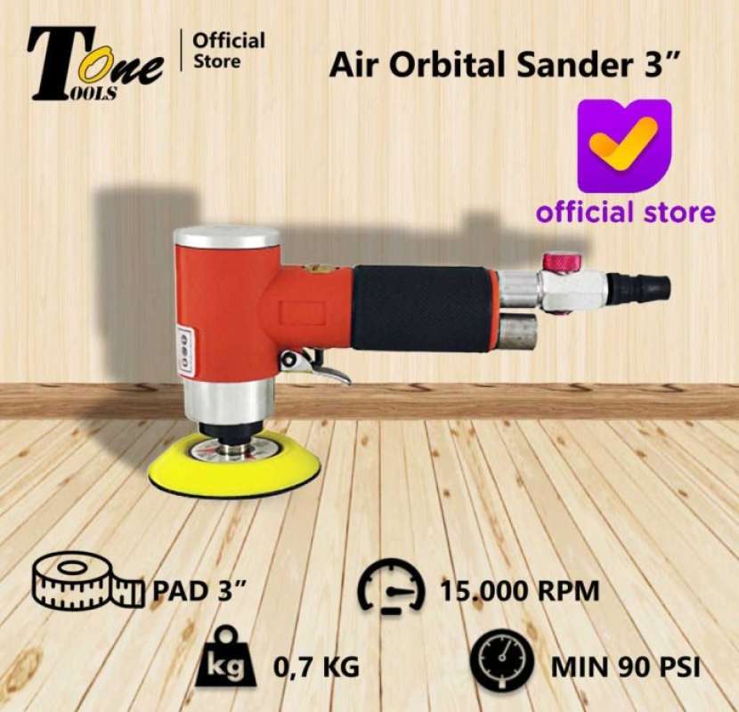 Promo Mesin Poles Angin Pad 3inch AIr Palm Sander Polisher 15000 Rpm ...