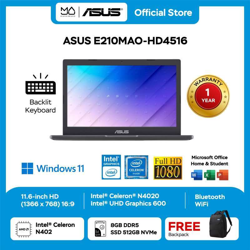 Promo Laptop Asus E210mao-hd4516 Intel Celeron N4020 8gb Ssd 512gb ...