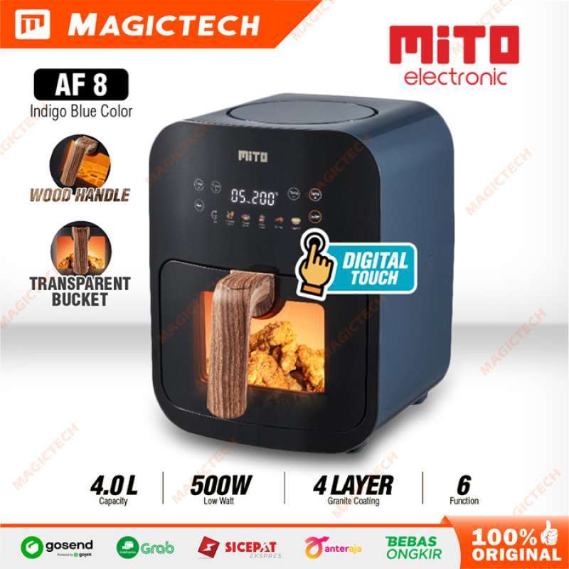 Jual Mito Digital Air Fryer Af8 Crystal Series Trasnparan 4 Liter