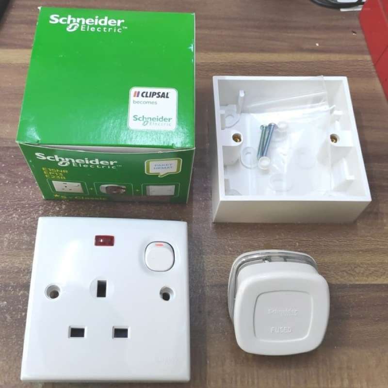 Promo Stop Kontak Ac Schneider Clipsal 1 Set Komplit + Steker Outbow ...