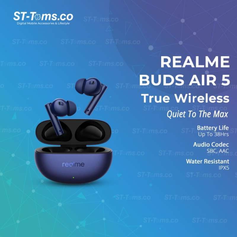Jual Realme Buds Air 5 True Wireless TWS ANC Dolby Atmos 38Hrs Battery ...