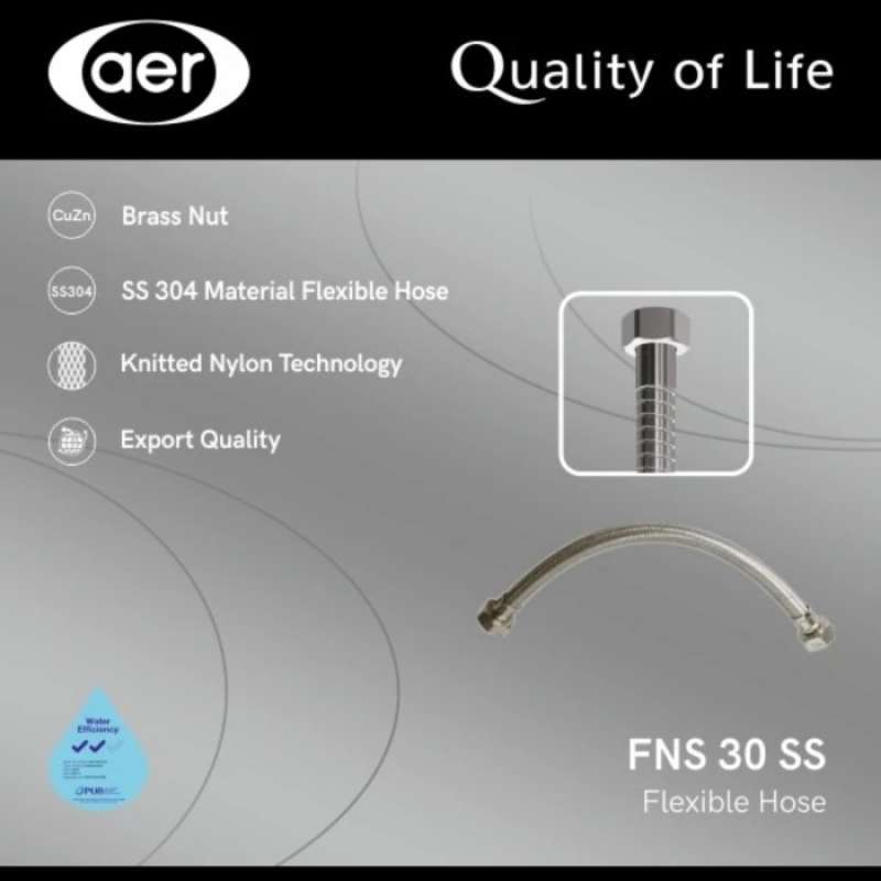 Promo AER SELANG AIR FLEKSIBEL NARITA STAINLESSSTEEL/FLEXIBLE HOSE FNS ...