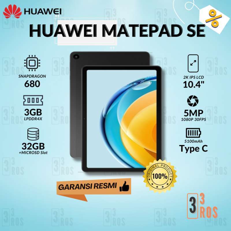 Jual HUAWEI MATEPAD SE 3/32GB Layar 2K Snapdragon 680 Garansi Resmi di Seller 3 ROS - Padalarang ...