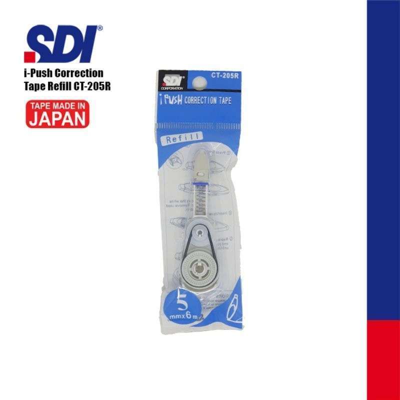 Jual Refill Correction Tape/ Tipex Kertas SDI i-Push ECT-205R (5mm x 6m ...