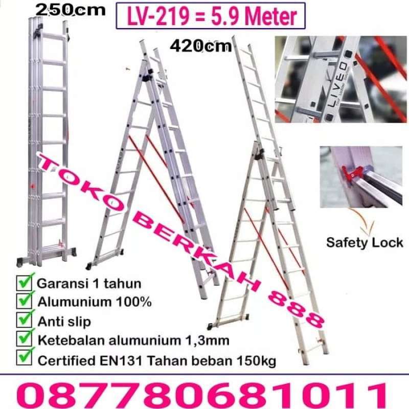 Promo Tangga Aluminium Extension 6 Meter Liveo Lv219 Bukan Dalton ...