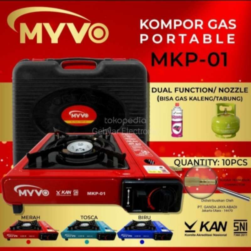 Promo Kompor Gas Portable Myvo 2In1 Sni Plus Koper Original Diskon 23% ...