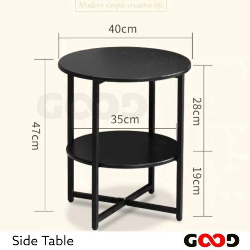 Promo Sale Meja Kecil Minimalis 2 Susun/side Table/round Coffee Table ...