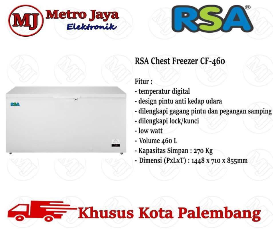 Jual RSA Chest Freezer CF-460 Box Freezer 450L LEMARI PEMBEKU RSA CF ...