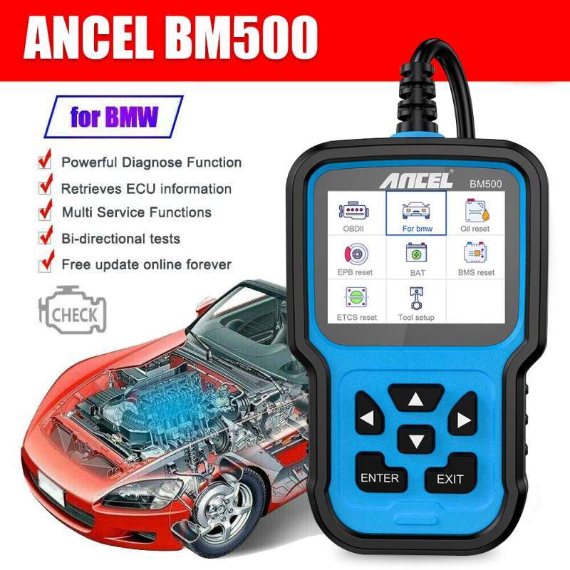 Promo Untuk BMW/Mini BM500 OBD2 Scanner Profesional Sistem Penuh Scan ...