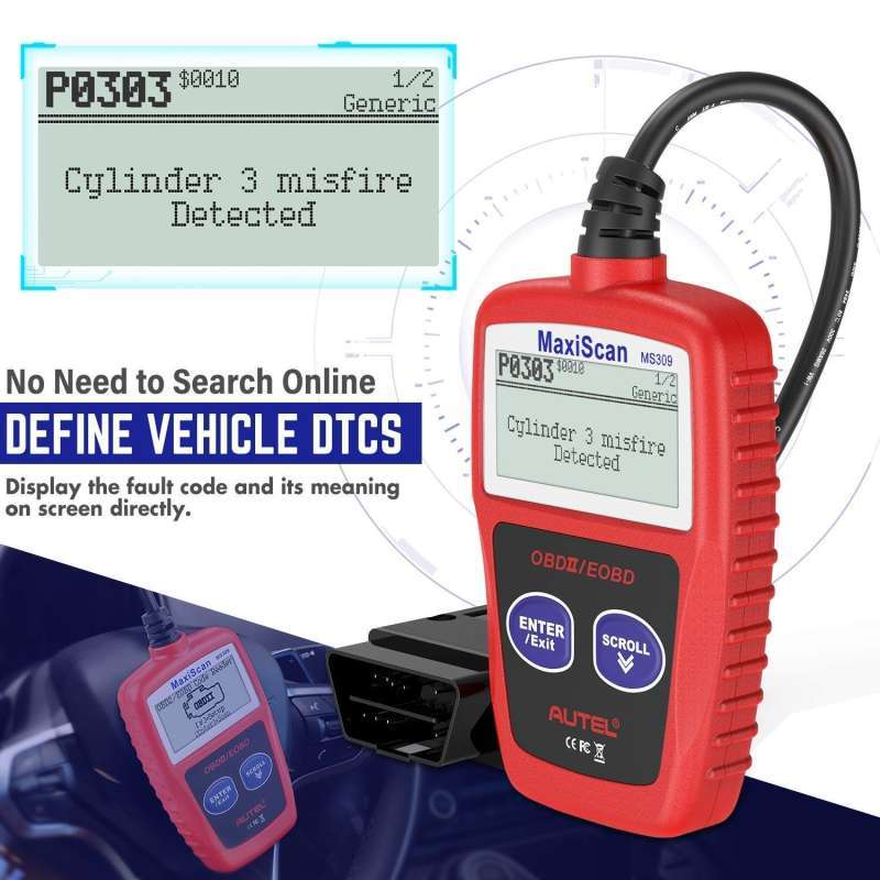 Promo MS309 OBD2 Scanner Pembaca Kode Mesin Mobil Periksa Status ...