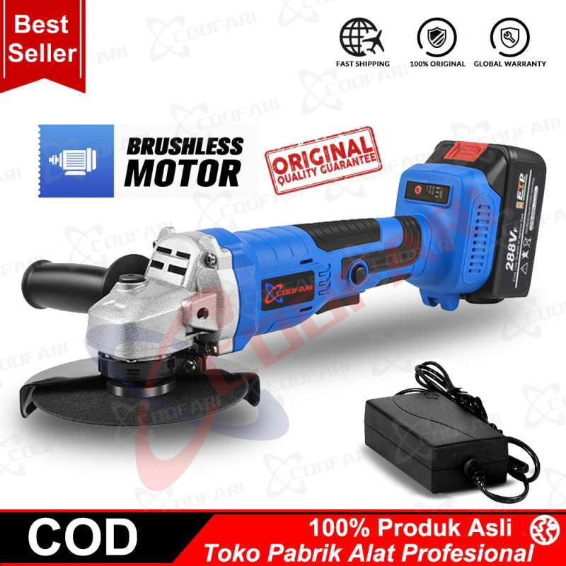 Promo Mesin Gerinda Baterai Tangan / Cordless Angle Grinder 288VF / 588VF CF100 Diskon 27% di ...