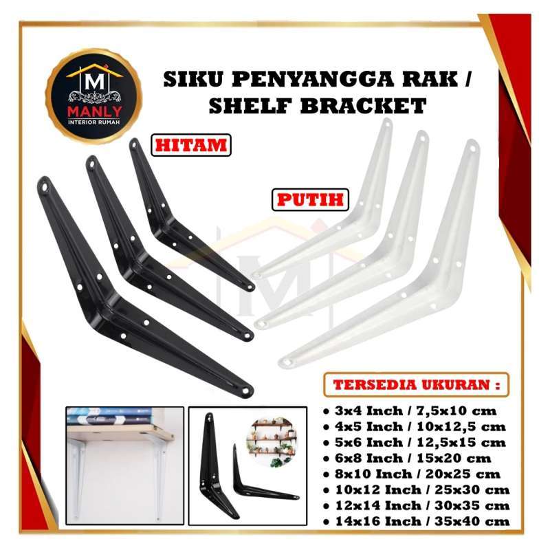 Jual Siku Penyangga Rak Besi Breket Ambalan Shelf Bracket Rak Gantung ...