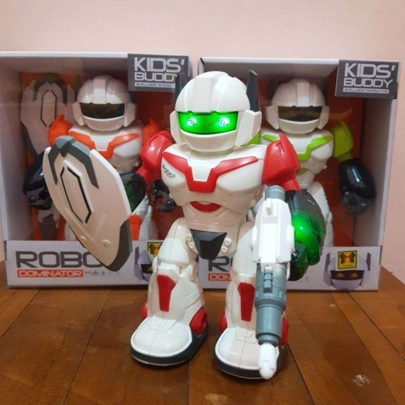 Promo Mainan Anak Robot Dominator Bisa Berjalan Dan Suara Diskon 21% di Seller Louellaa Shop ...