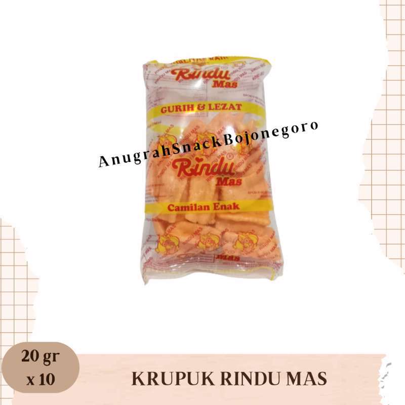 Jual Krupuk Rindu Mas 200gr (isi 10 Pcs) Di Seller ...