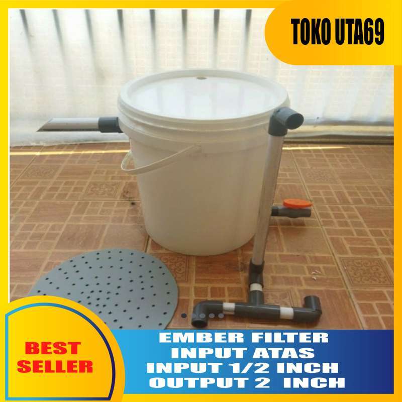 Jual ember filter kolam ikan koi, input 1/2 inch output 2 inch di ...
