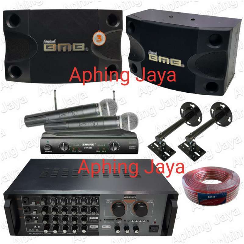 Promo PAKET KARAOKE SOUND SYSTEM SPEAKER BMB 8 + AMPLIFIER + MICROPHONE - XIONSTORE Diskon 50% ...