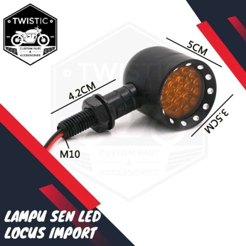 Promo Lampu Sen Sein 20 LED Locus Motor Custom XSR 155 W175 Benelli Harley - Lensa Kuning ...