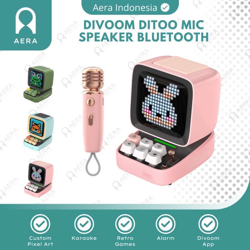 Jual Divoom Ditoo Plus Microphone | Speaker Divoom Ditoo Karaoke ...