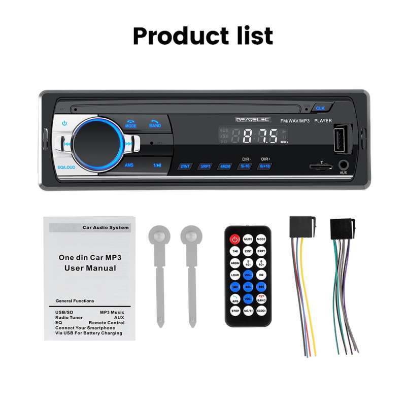 Promo stok siap1 DIN head unit tape mobil jsd-520 Single DIN Blueto ...
