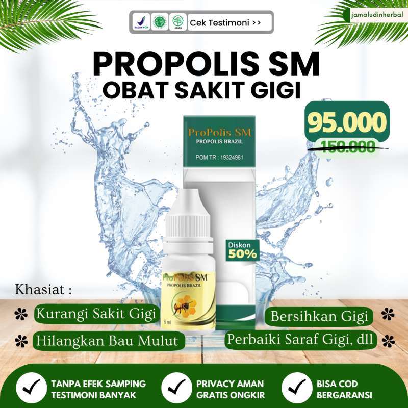 Jual Obat Tetes Sakit Gigi dan Gusi dan Sariawan Propolis SM ASLI di ...
