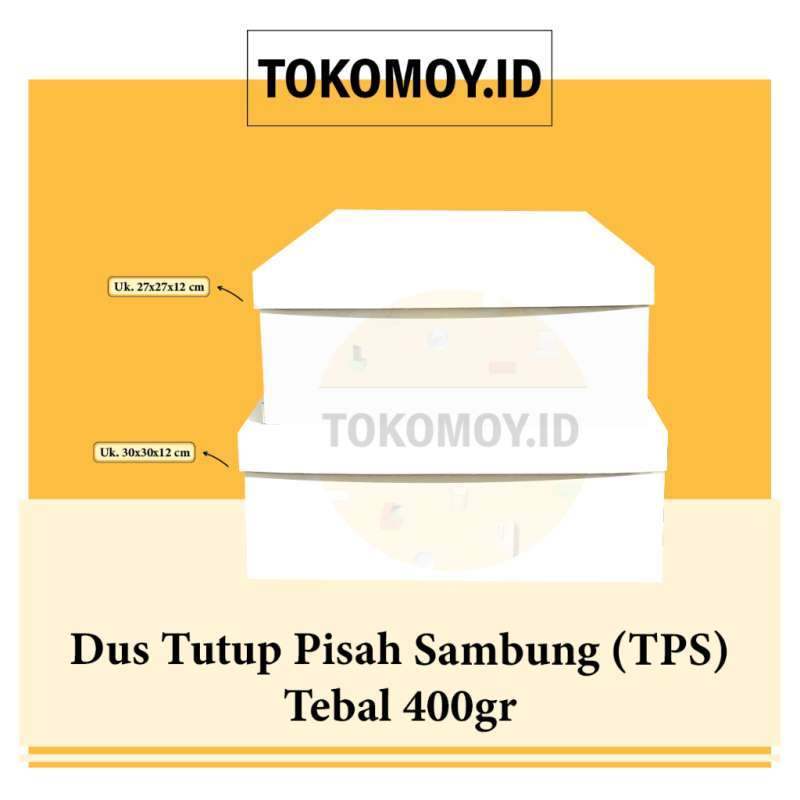 Jual [400gr] Dus TPS Putih Polos Uk. 30x30 - Tebal 400 gr (Staples ...