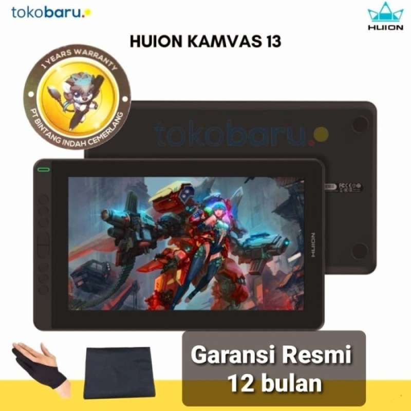Promo Huion Kanvas 13 Pen Tablet display Bonus ProGlove dan Softcase ...