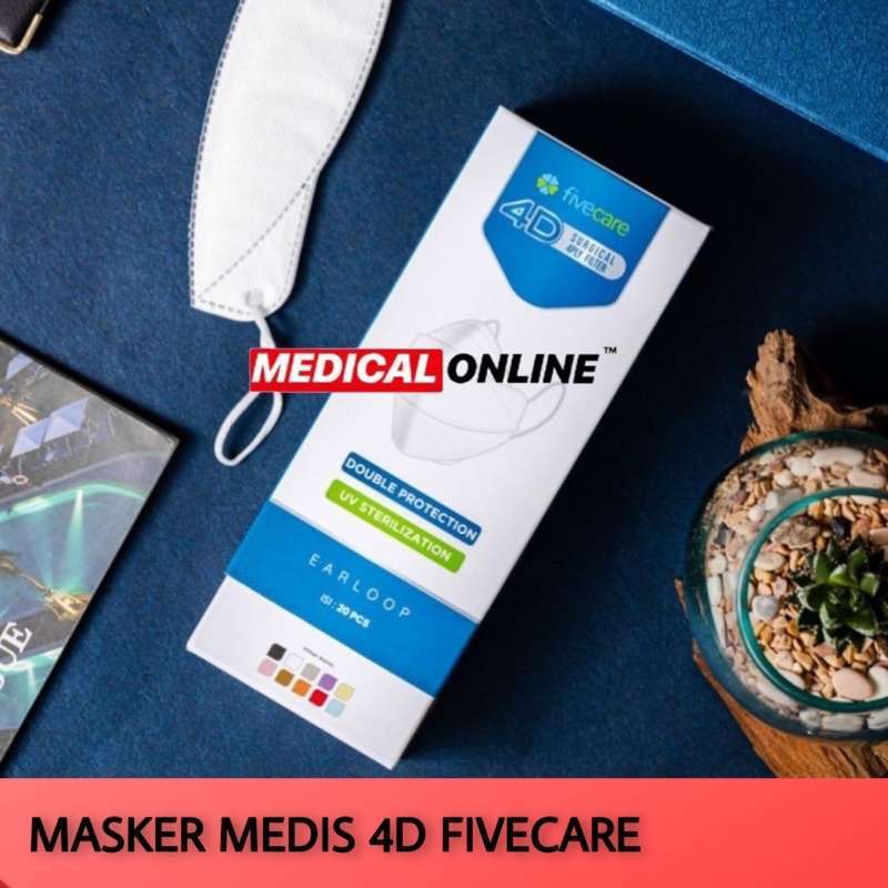 Jual Masker Fivecare 4d 4ply Filter Masker Medis Evoplusmed Medical ...