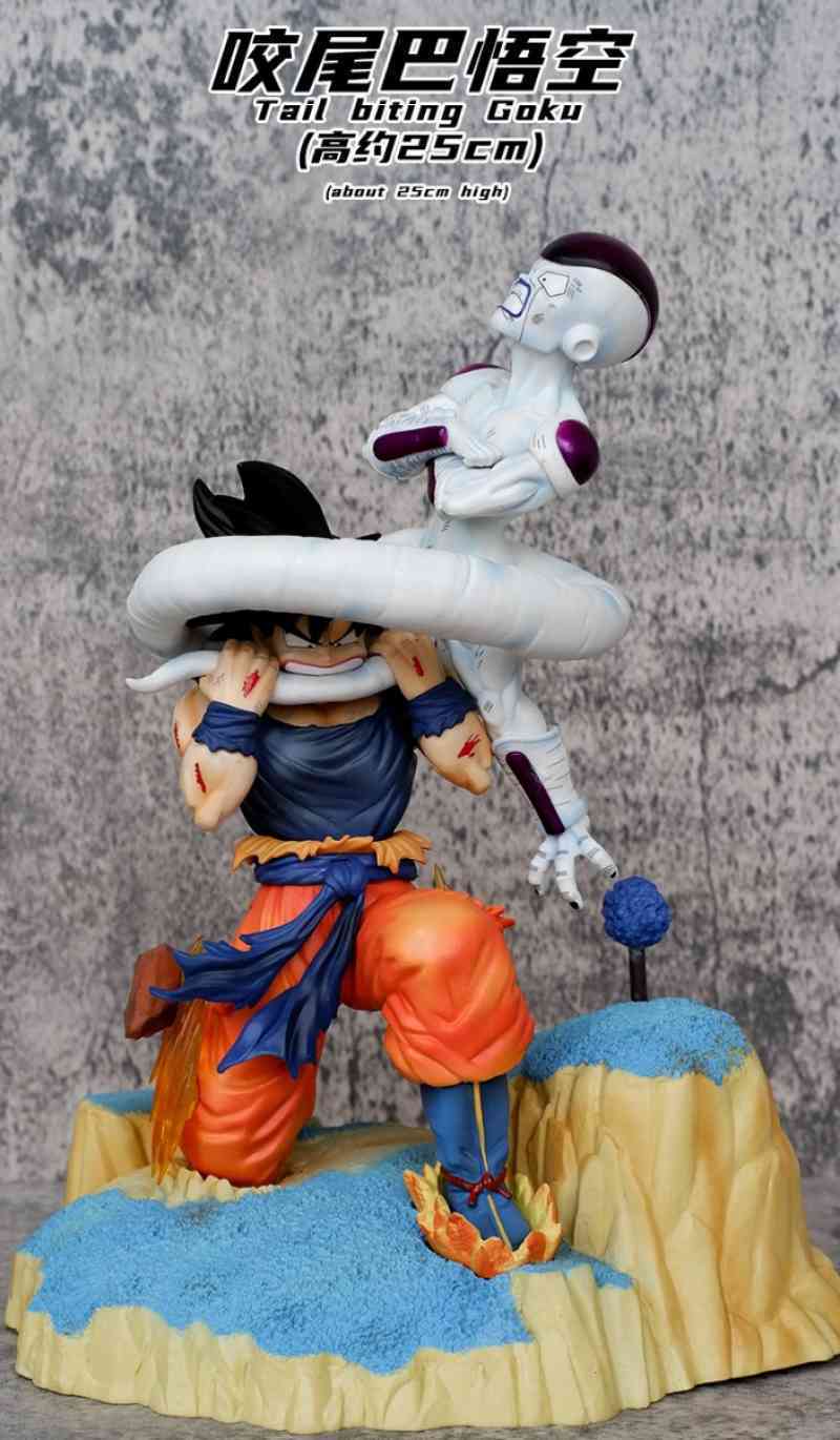 Jual Dragon Ball Gk Goku Bites Frieza Tail 25cm Action Figure Pvc D ...