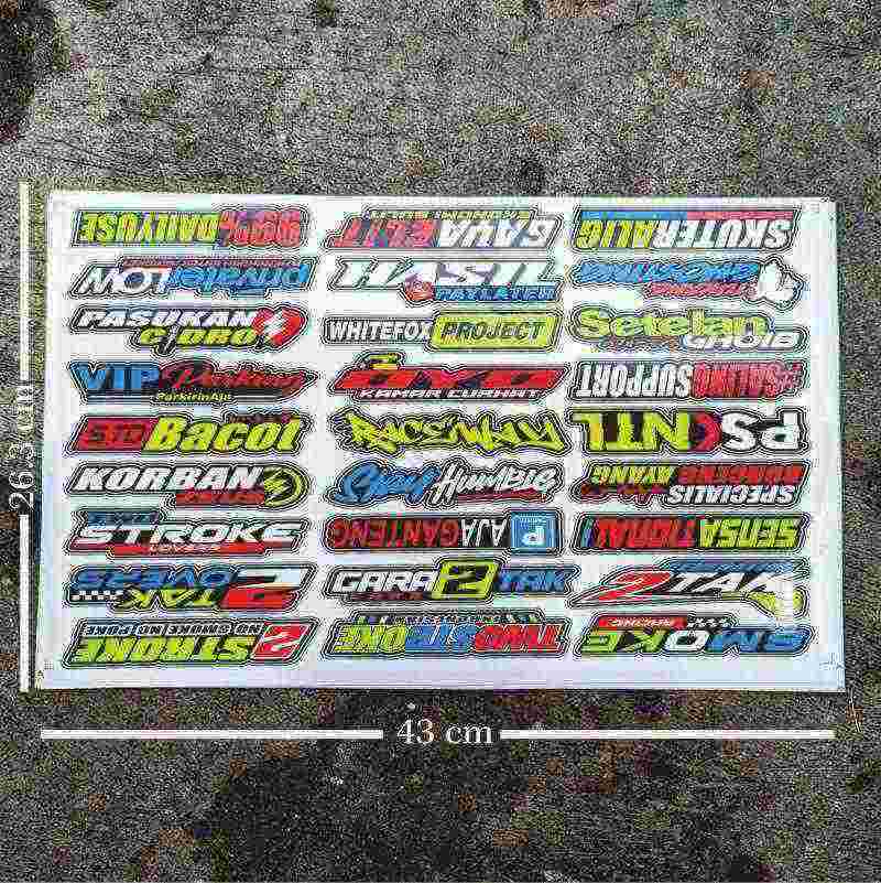Promo Stiker Lembaran Ukuran 43cmX26.5cm Bisa Potong Sendiri - Sticker ...