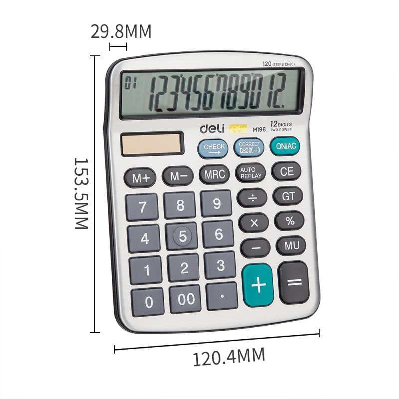 Jual Kalkulator Meja Deli 12 Digits 120 Fungsi - EM19810 di Seller TG ...