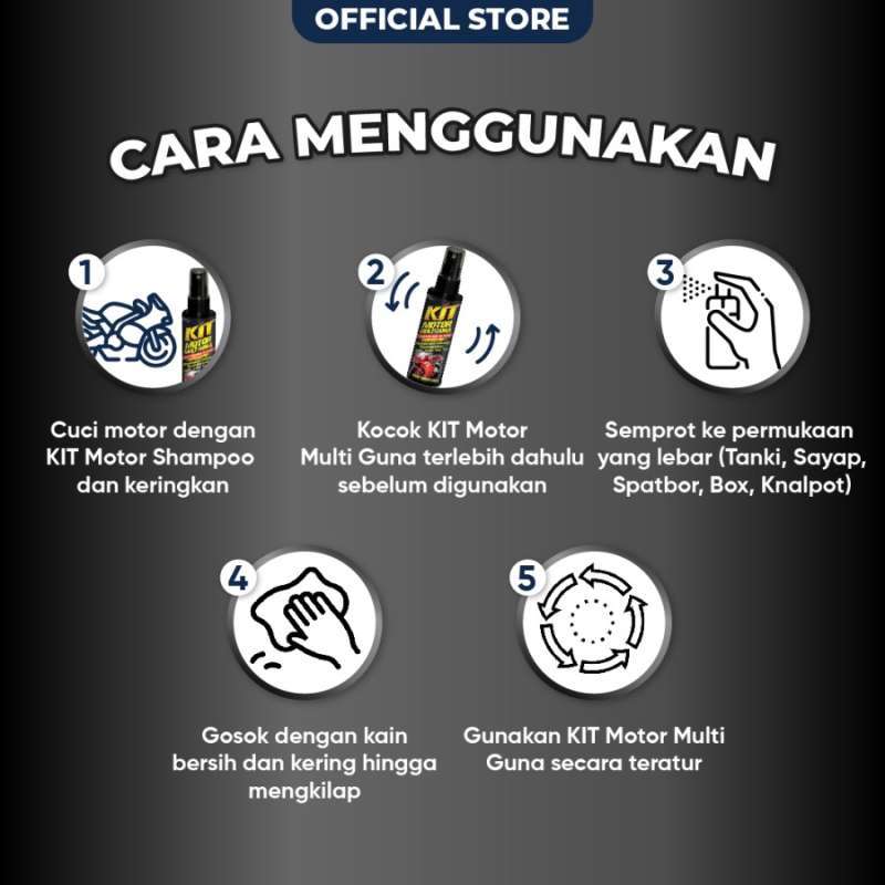 Promo Kit Pengkilat Motor Multiguna Pump 100mL Diskon 38% di Seller One ...