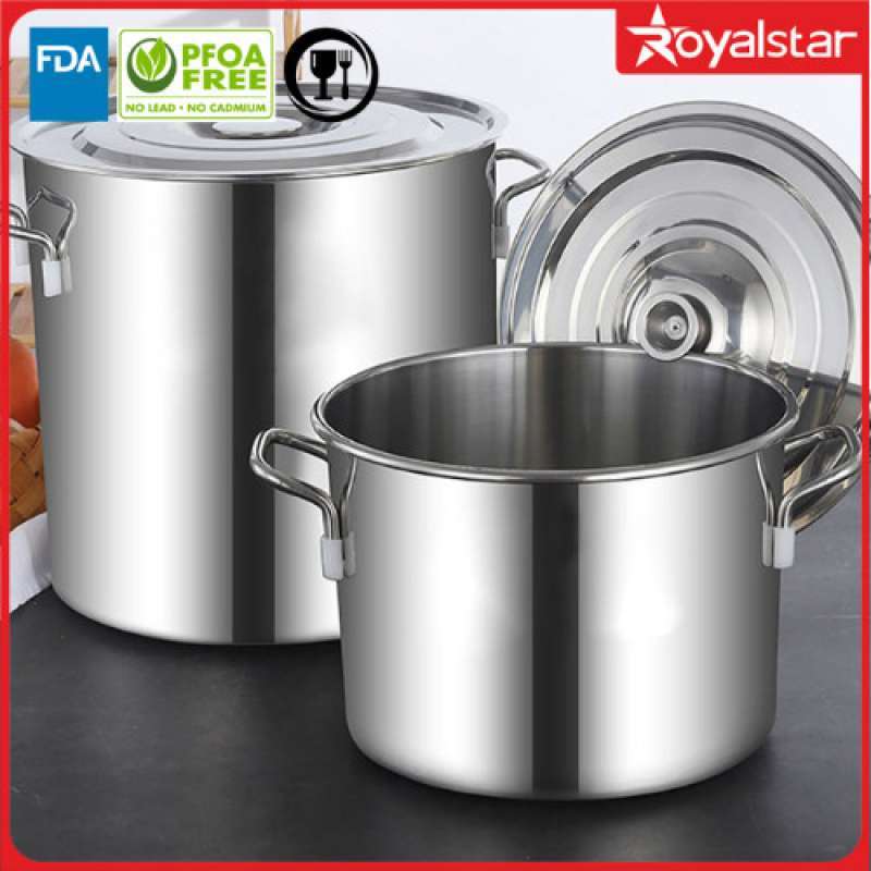 Promo Dandang Nasi Stainless Stockpot Panci Baso Polos Serbaguna ...