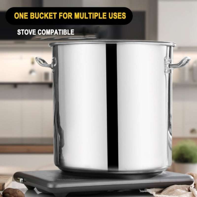 Promo Dandang Nasi Stainless Stockpot Panci Baso Polos Serbaguna ...