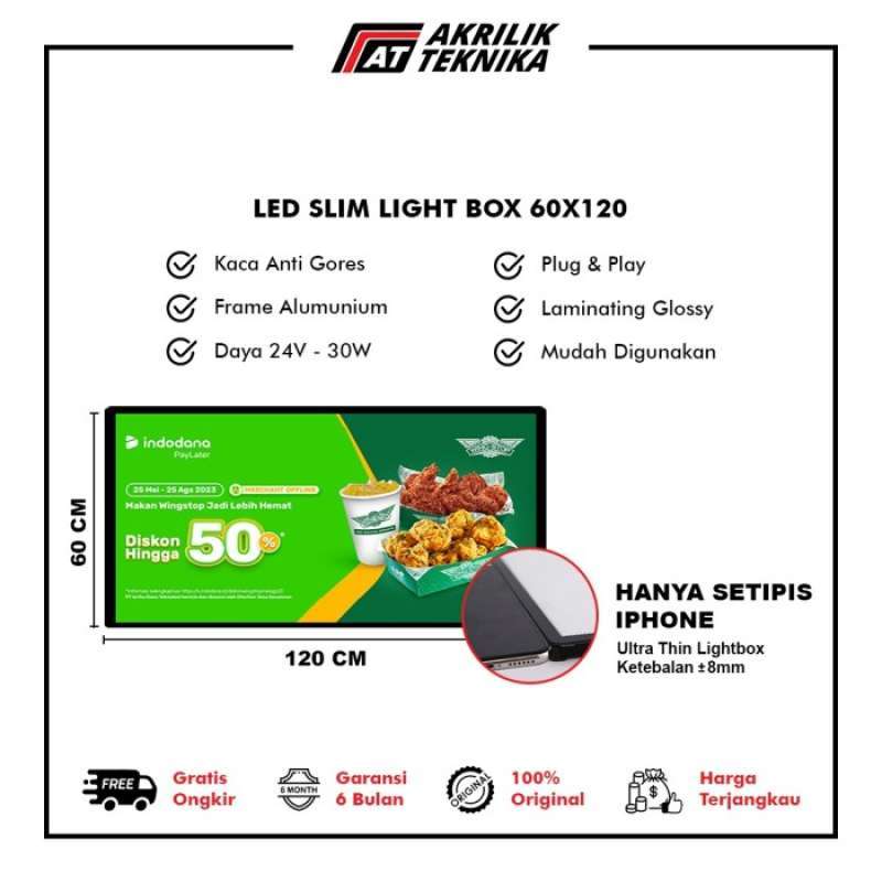 Promo Terbaik Slim Light Box / Frame Dinding Foto / Display Poster Led 60X120 Sale Diskon 5% di ...