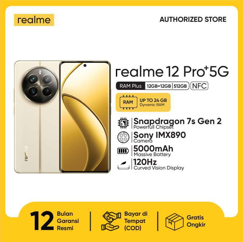 Jual Realme 12 Pro Plus 5g 12+512gb Hp Snapdragon 7z Gen 2 | Sony ...