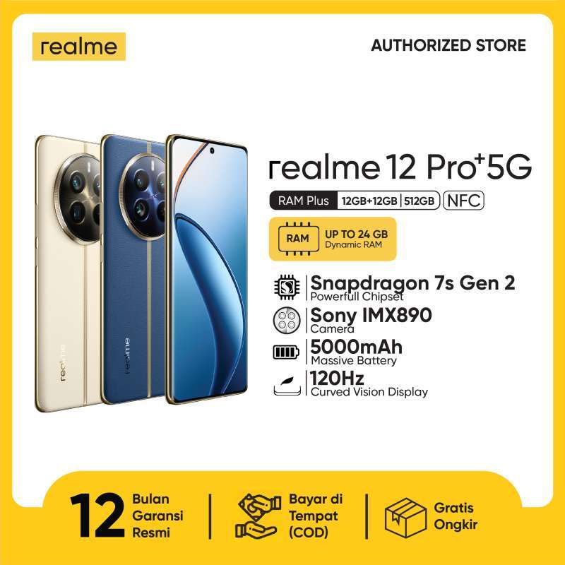 Jual Realme 12 Pro Plus 5g 12+512gb Hp Snapdragon 7z Gen 2 | Sony ...