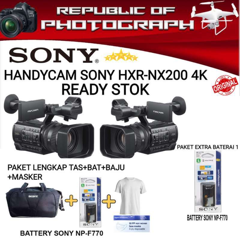 Jual Baru Sony Hxr-Nx200 4K Camcorder Profesional/Sony Nx200 Resmi Sony ...