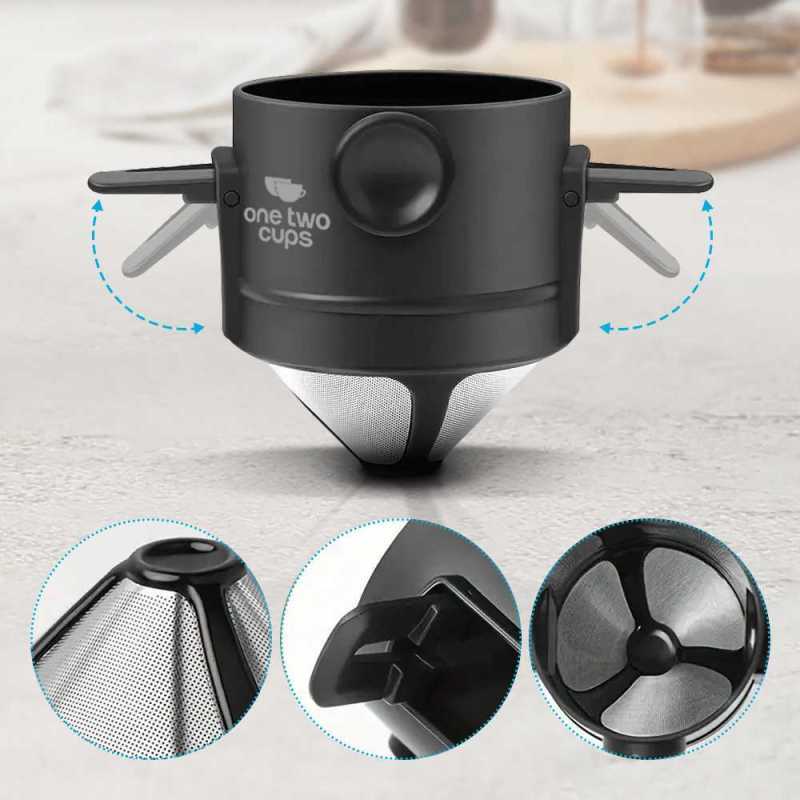 Promo One Two Cups Filter Penyaring Kopi Portable Cone Coffee Dripper ...