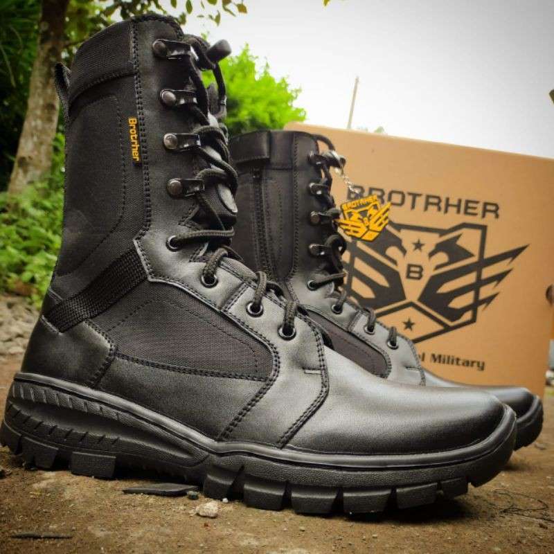 Promo CRG SEPATU PDL TNI POLRI KULIT ASLI KOMBINASI KORDURA SLETING ...