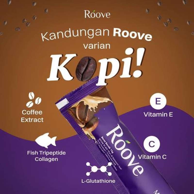 Jual ROOVE Coffee Colagen Drink 10 20 Sachet Rovee kolagen collagen ...