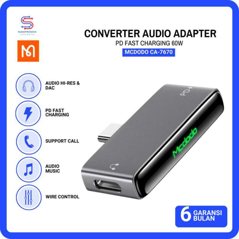 Promo Mcdodo Audio Adapter Type C To Dual Type C Converter Type C Usb C ...