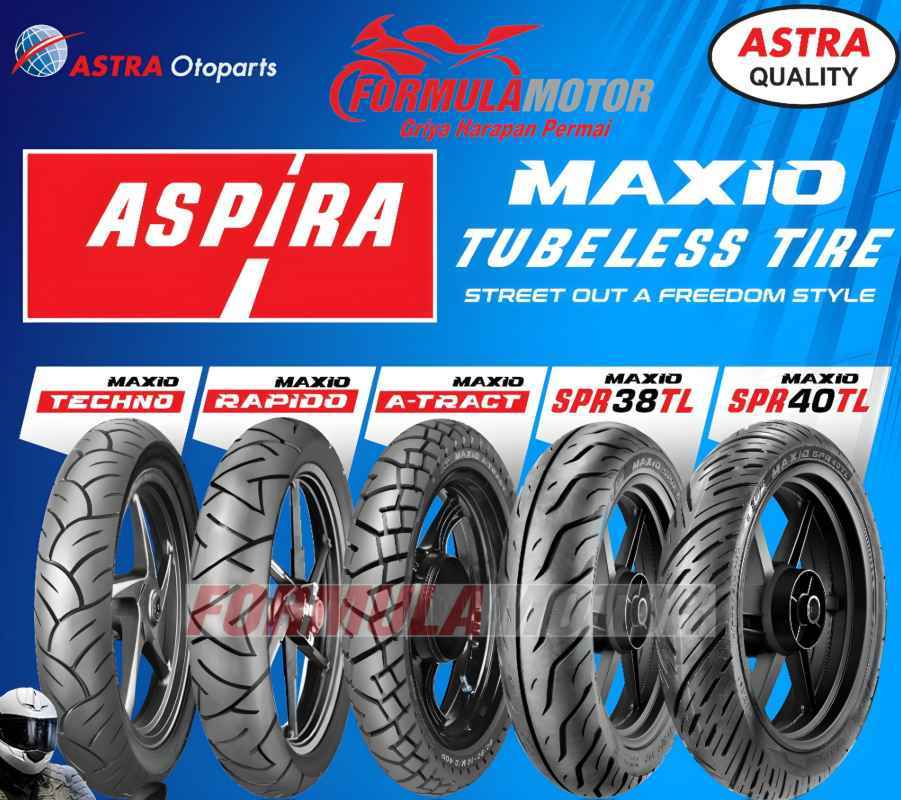 Jual Aspira Maxio Rapido Ring 14 Tubeless All Size (Hard Compound) Ban Motor Matic Tubles (Pilih ...