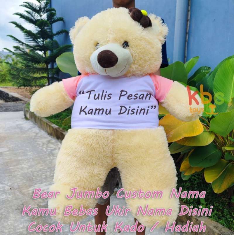 Promo Boneka Teddy Bear JUMBO Custom Nama Cocok Untuk Kado Dan Hadiah ...