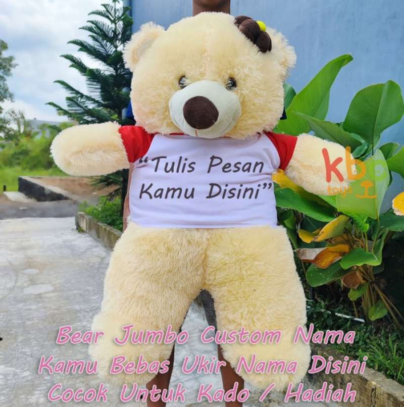 Promo Boneka Teddy Bear JUMBO Custom Nama Cocok Untuk Kado Dan Hadiah ...